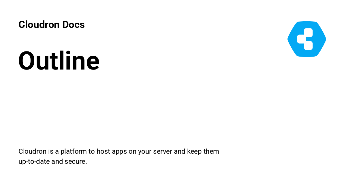 Outline - Cloudron Docs