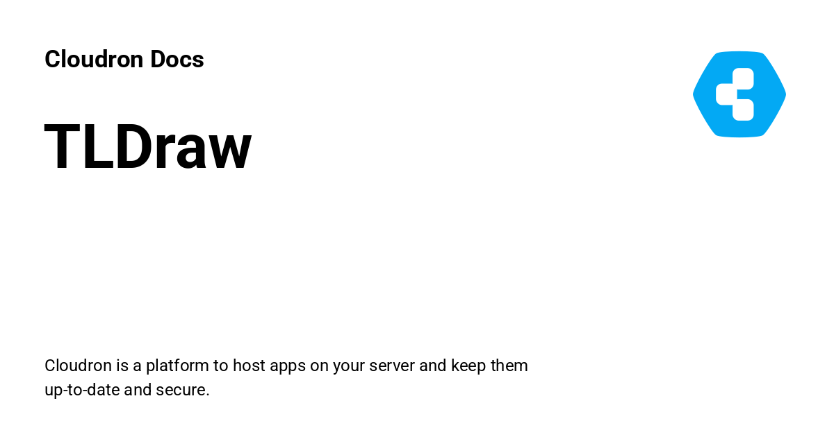 TLDraw - Cloudron Docs